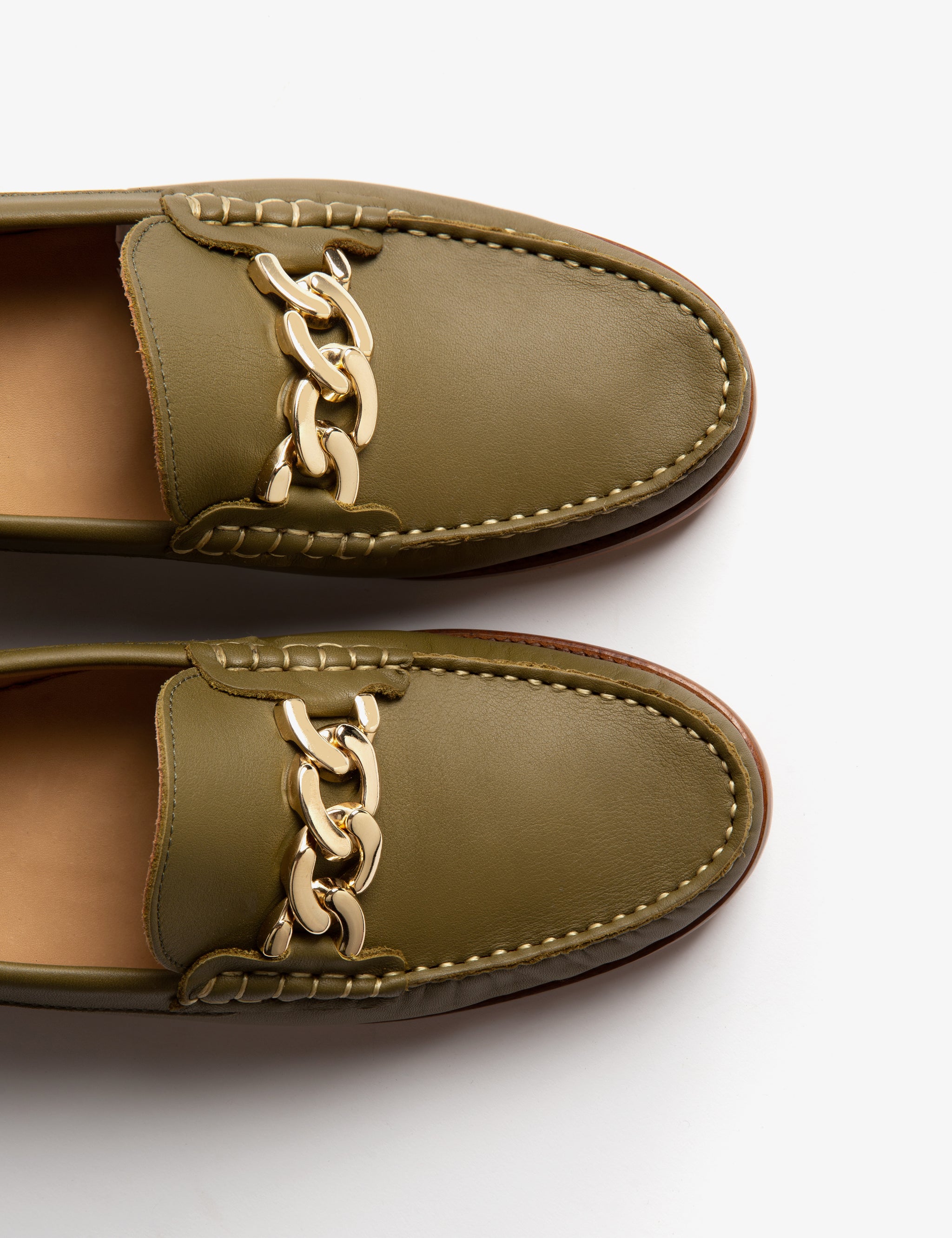 'Chain Loafer' Khaki – The Shoe Room Doncaster